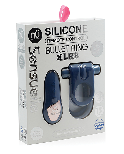 Sensuelle Remote Control XLR8 Bullet Ring Blue | Satisfaction.com